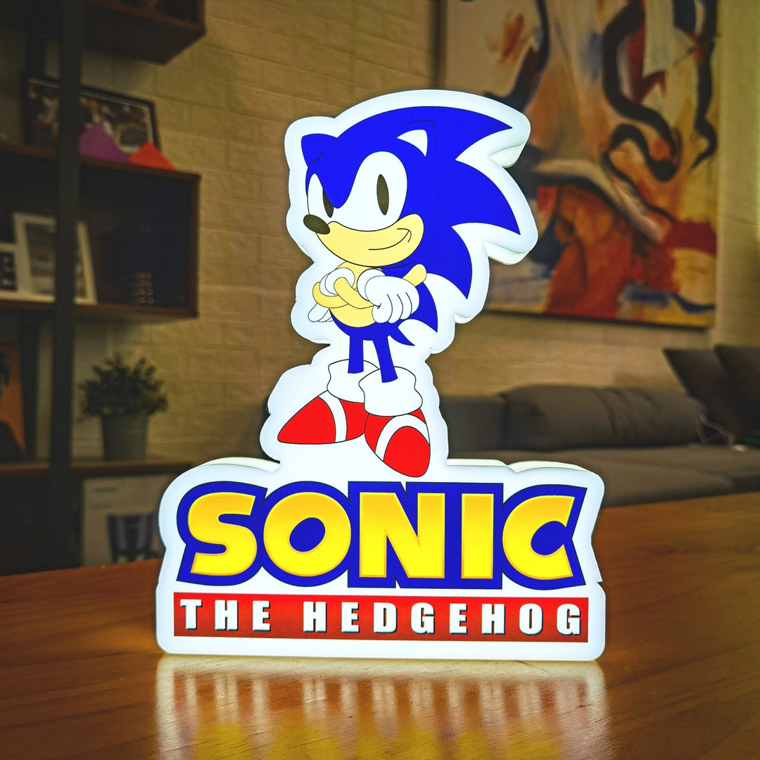 Sonic the Hedgehog Lightbox, Hedgehog Gifts, 3D Printed and Powered by ...