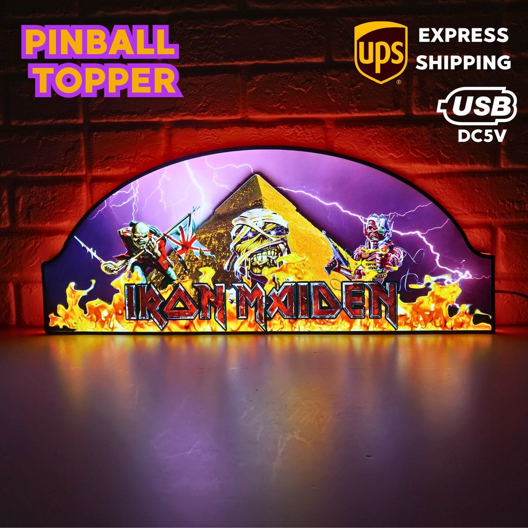 Iron Maiden Pinball Topper: 3D LED Lightbox With Dimming - Etsy