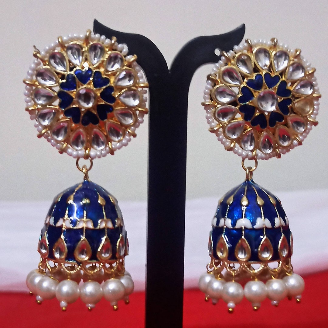 Buy Jhumka Earrings/beautiful Lovely Enamel Indian Earrings,traditional ...