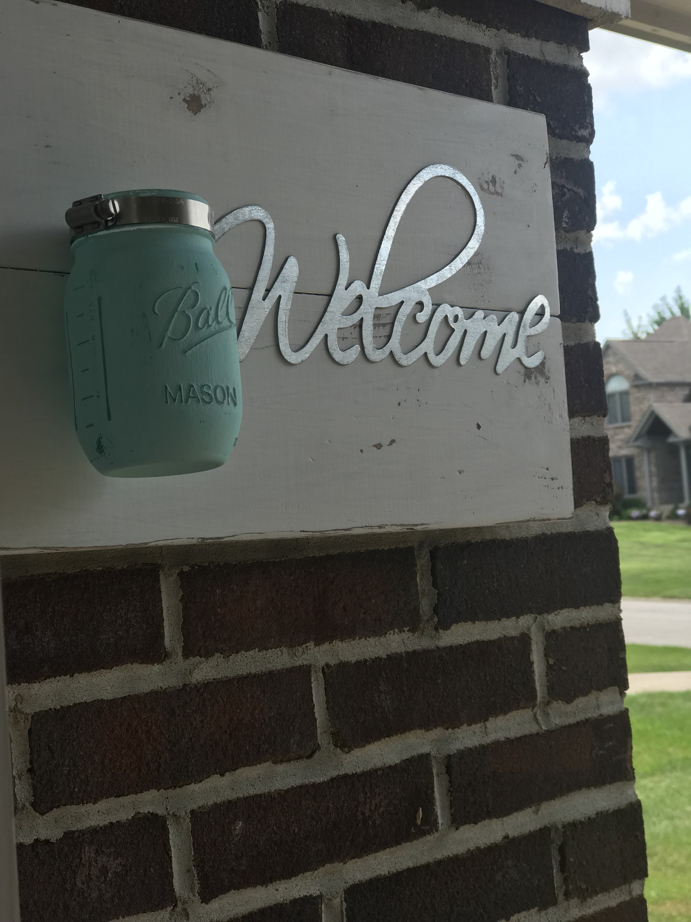 Rustic Mason Jar Welcome Sign - Etsy