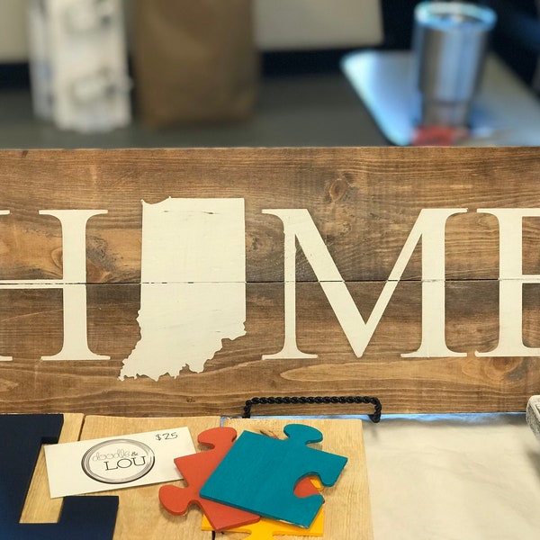 Indiana Home Sign - Etsy