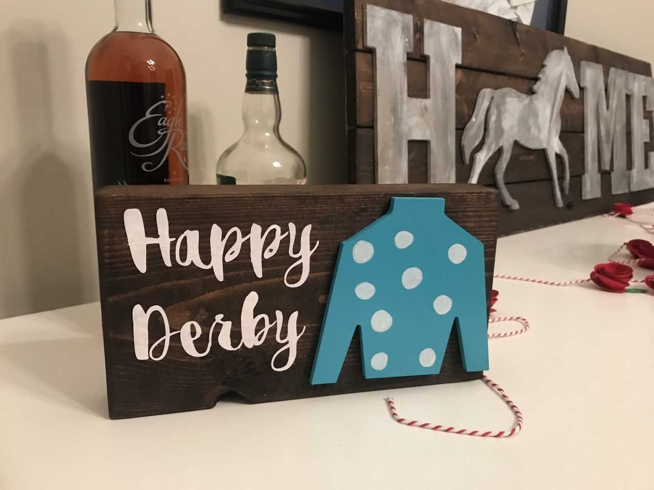 Happy Derby Sign Kentucky Derby Sign Jockey Sign Kentucky | Etsy