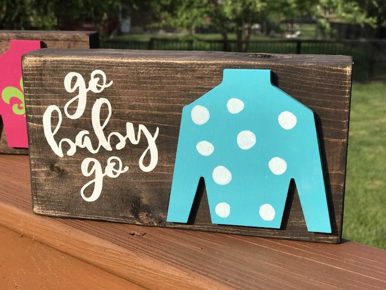 Go Baby Go Race Horse Sign, Derby Sign, Kentucky Derby Decor, Racehorse ...