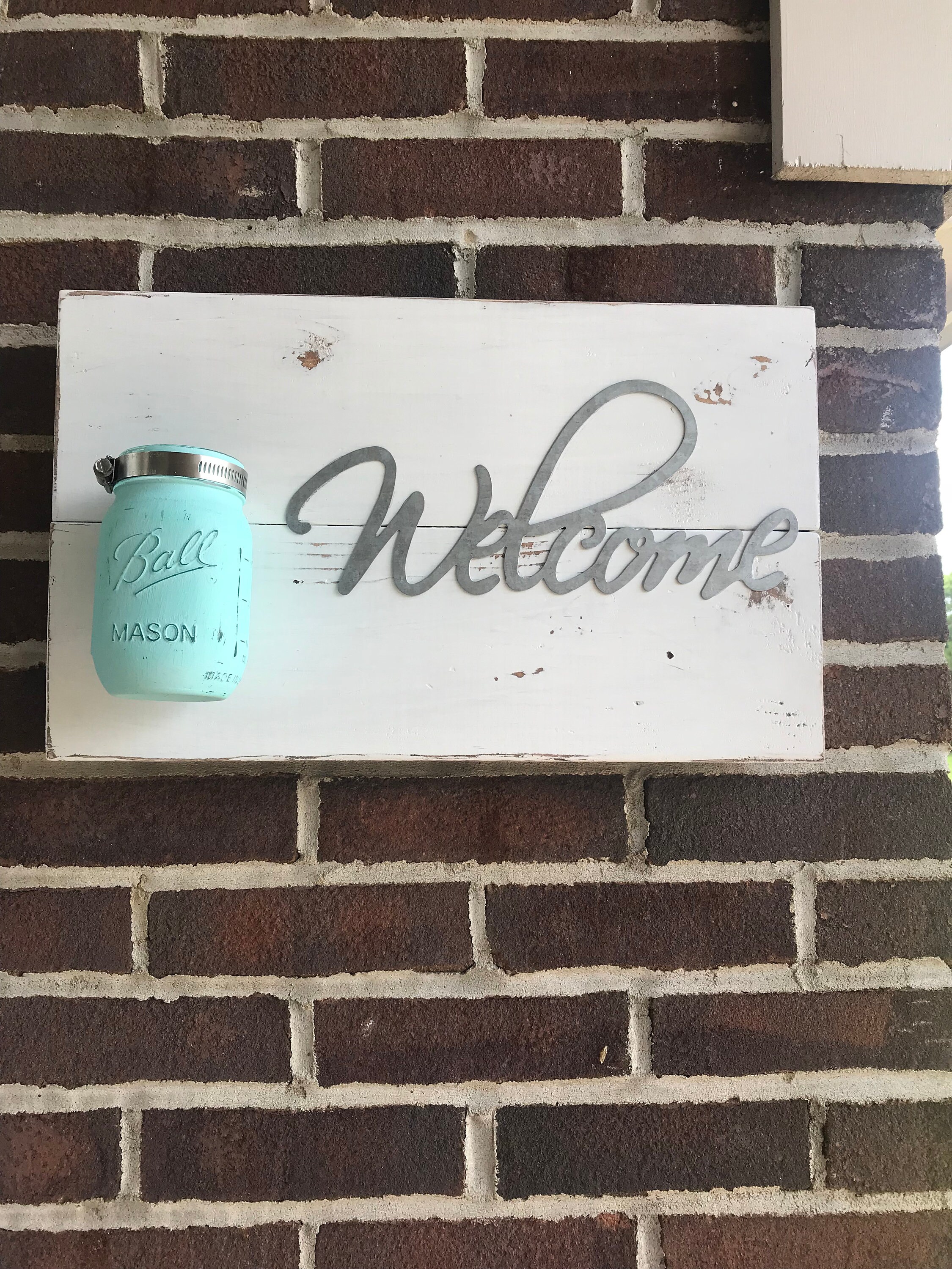 Rustic Mason Jar Welcome Sign - Etsy