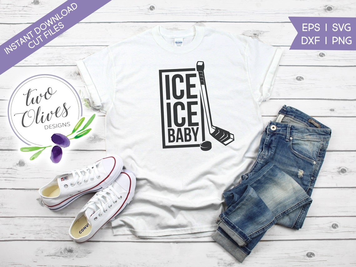 Hockey Svg Ice Ice Baby EPS SVG PNG Instant Download | Etsy