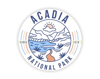 Acadia National Park Vinyl Sticker | Etsy