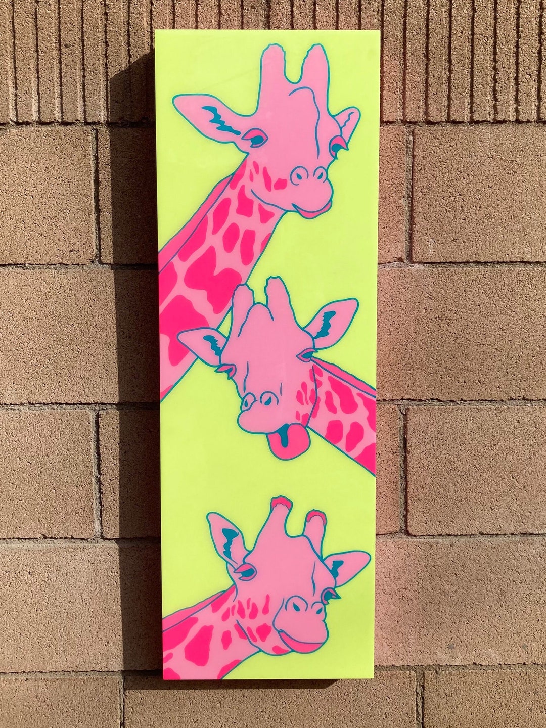 Giraffes - Acrylic Painting - Resin - Pop Art, Animals, Safari, Giraffe ...