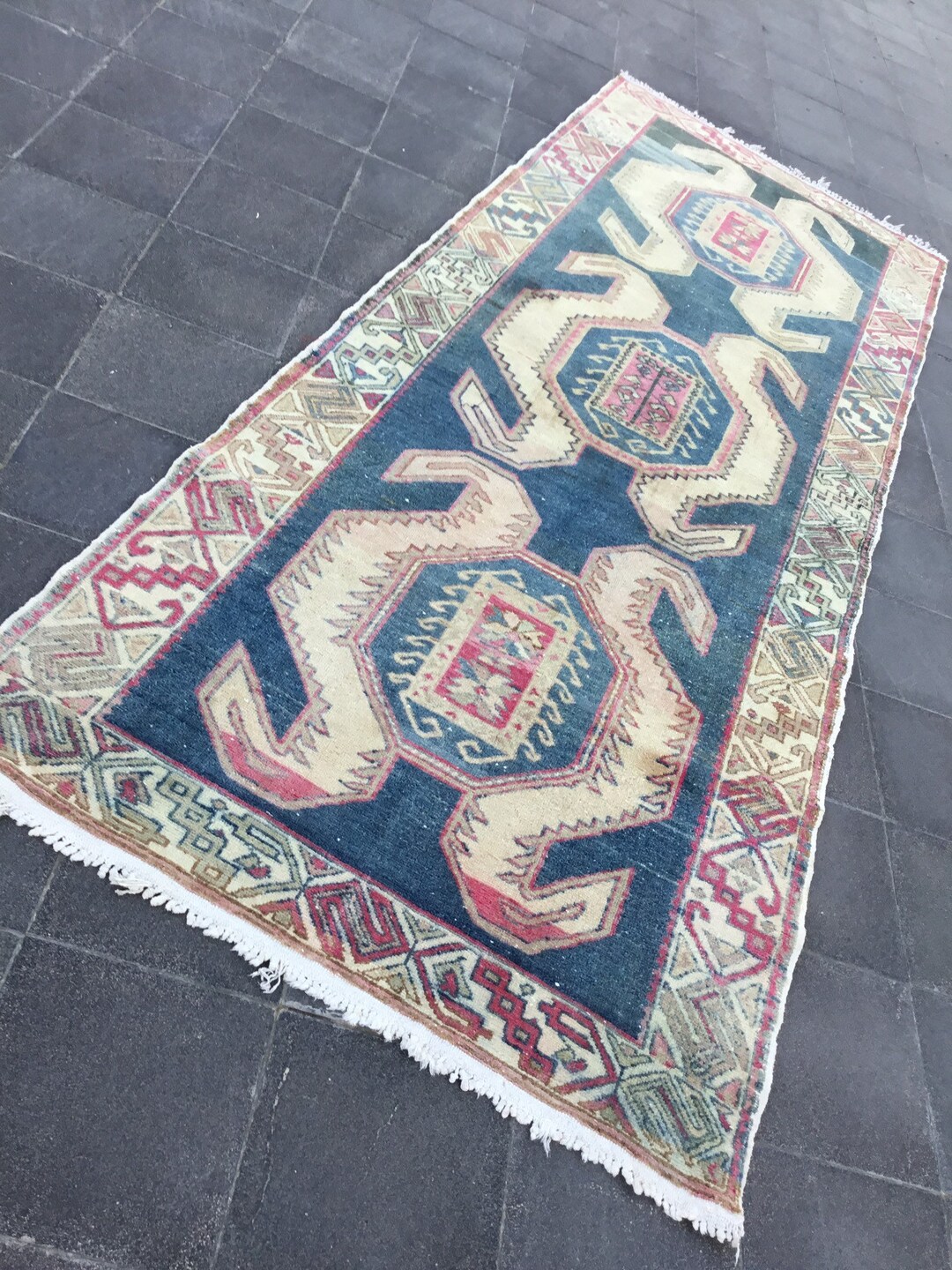 4x10 Blue Area Rug Kitchen Rug Bedroom Rug Home Decor Rug - Etsy