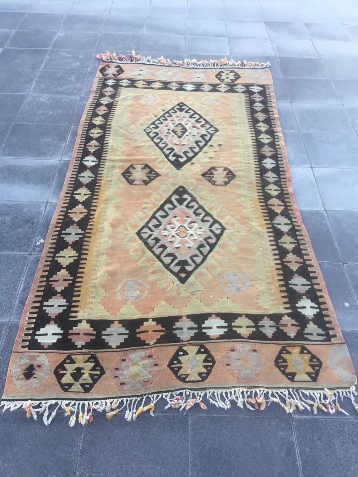 Sumac Rug / Vintage Kilim Rug / Turkish Rug / Wool Rug / - Etsy