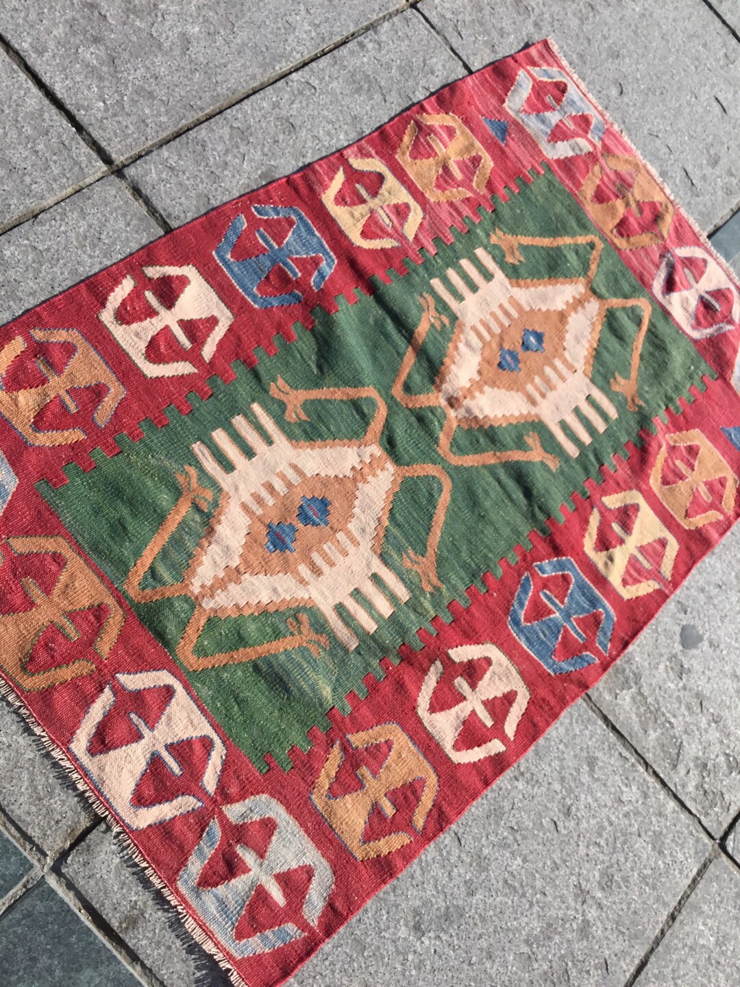 3x4 Kilim, Home Decor Rug, Red Runner, Home Decor, Small Runner Rug ...
