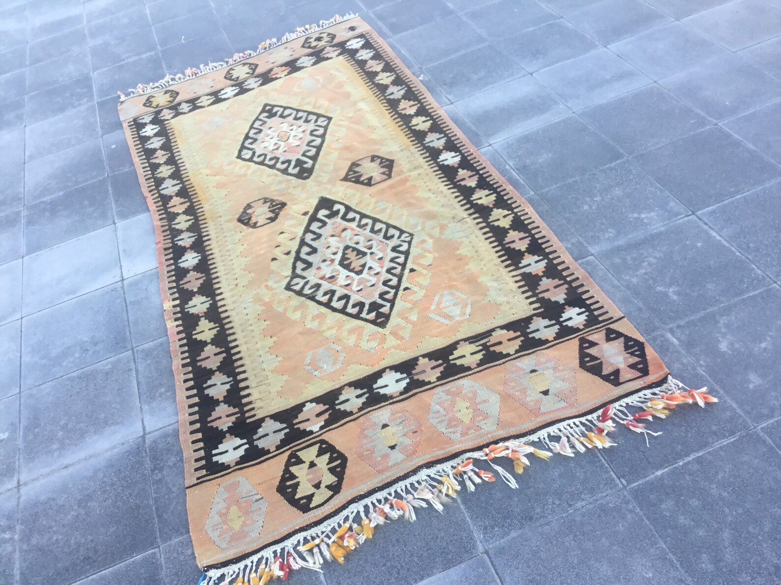 Sumac Rug / Vintage Kilim Rug / Turkish Rug / Wool Rug / | Etsy