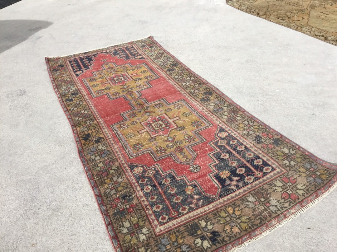 Turkish Rug 4x9, Vintage Rug 4x9, Turkish Vintage Rug, Vintage Turkish ...