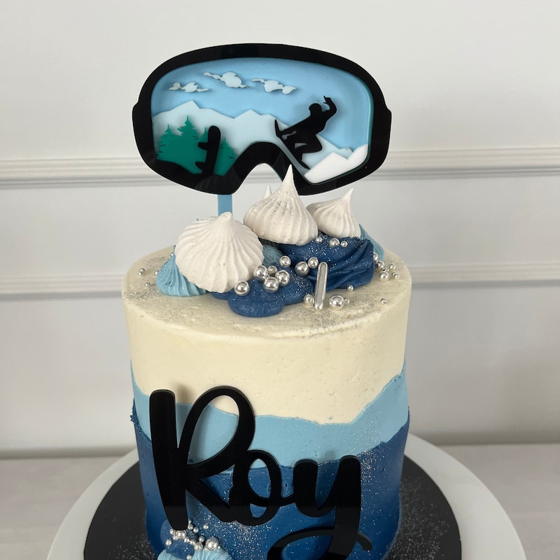 Ski Cake Topper - Etsy