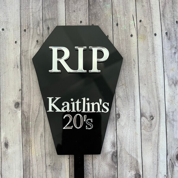 Personalized Tombstone Cake Topper - Etsy