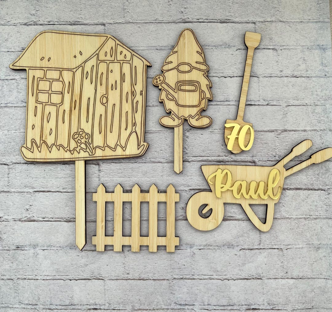 Gardening Cake Topper, Gardener Theme Party, Gardener Cake Topper, Mens ...