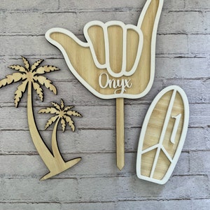 Shaka Cake Topper, Surf Theme Party, Surfer Cake Topper, Teenage Cake ...