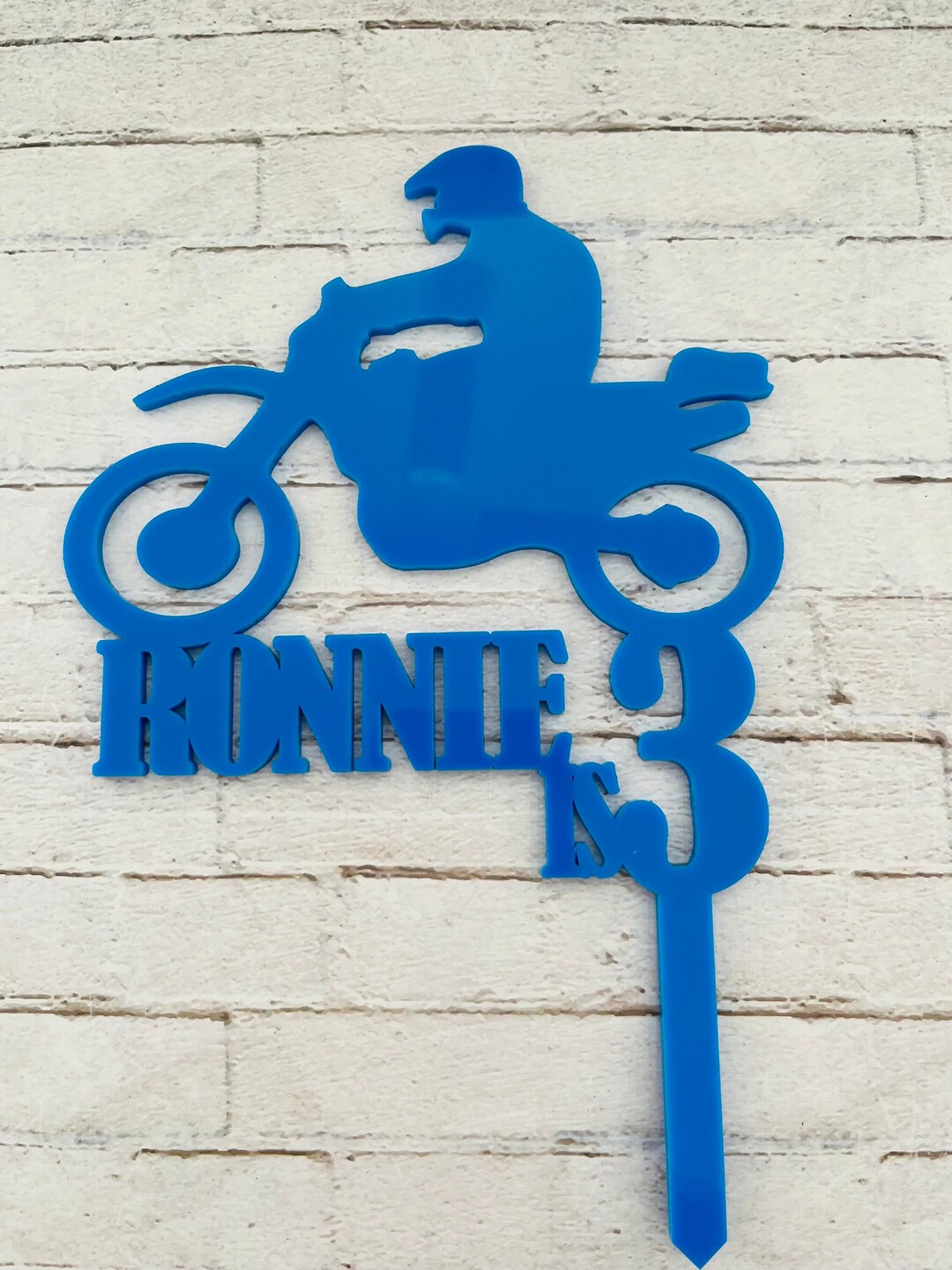 Motorbike Cake Topper, Dirt Bike Cake Topper, Boys Birthday Topper ...