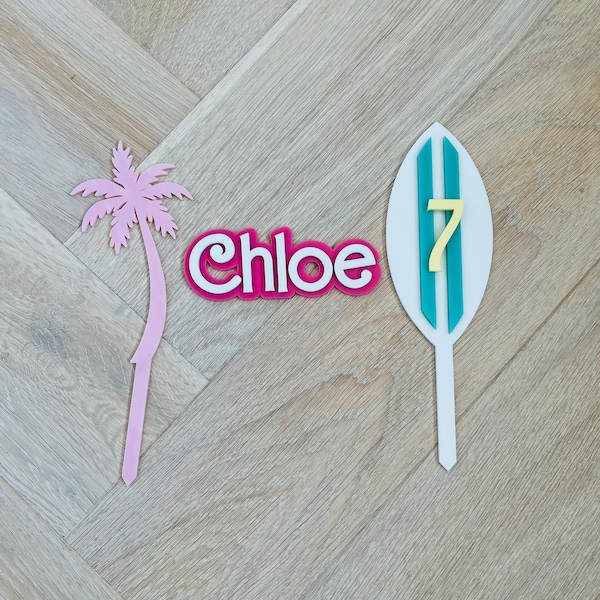 Surfing Cake Topper - Etsy