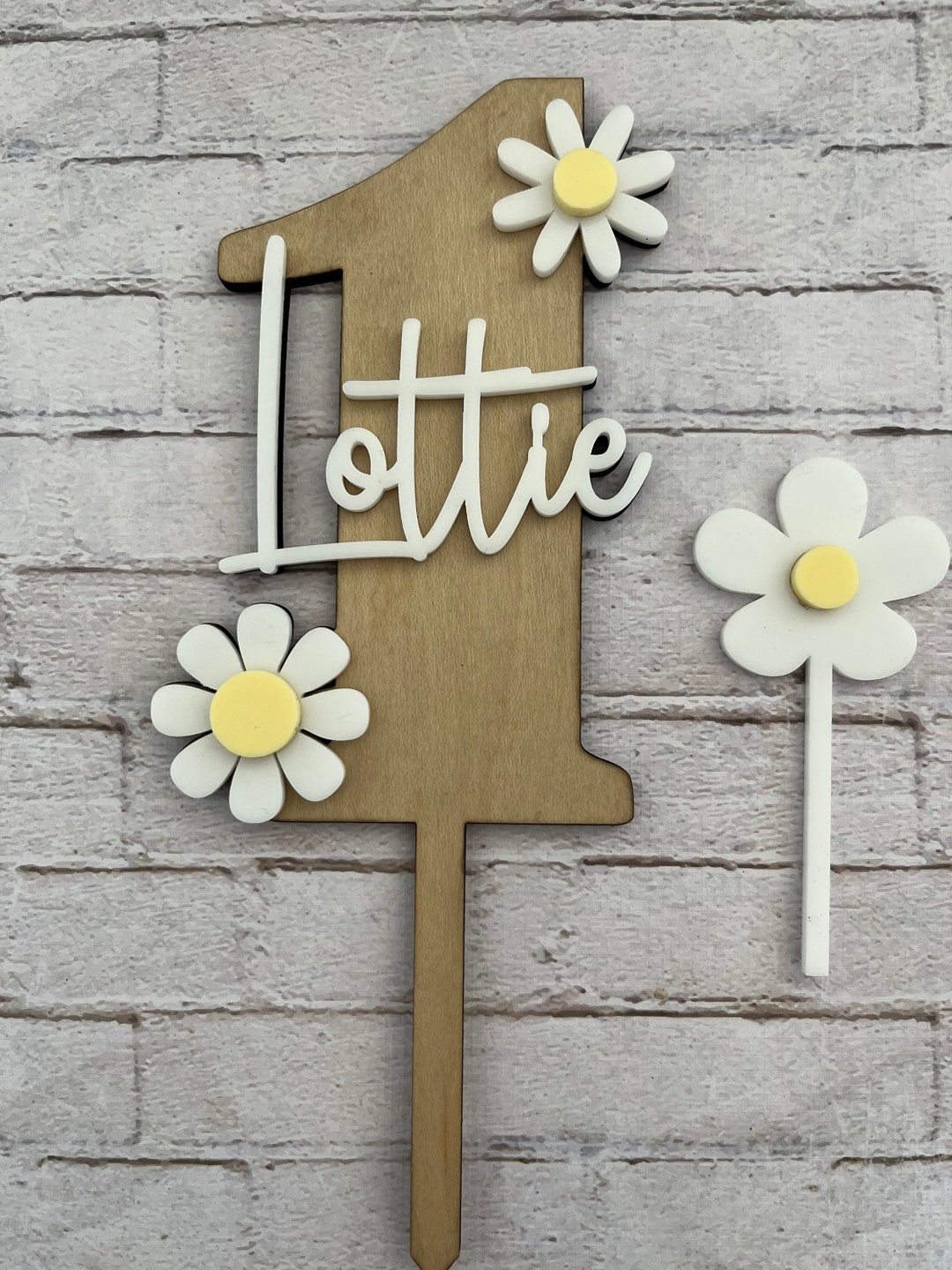 Daisy One Cake Topper 1st Birthday Cake Topper Daisy Theme - Etsy