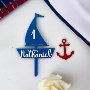Sailing Cake Topper, Boat Cake Topper, Yacht Cake Topper, Mens Cake ...