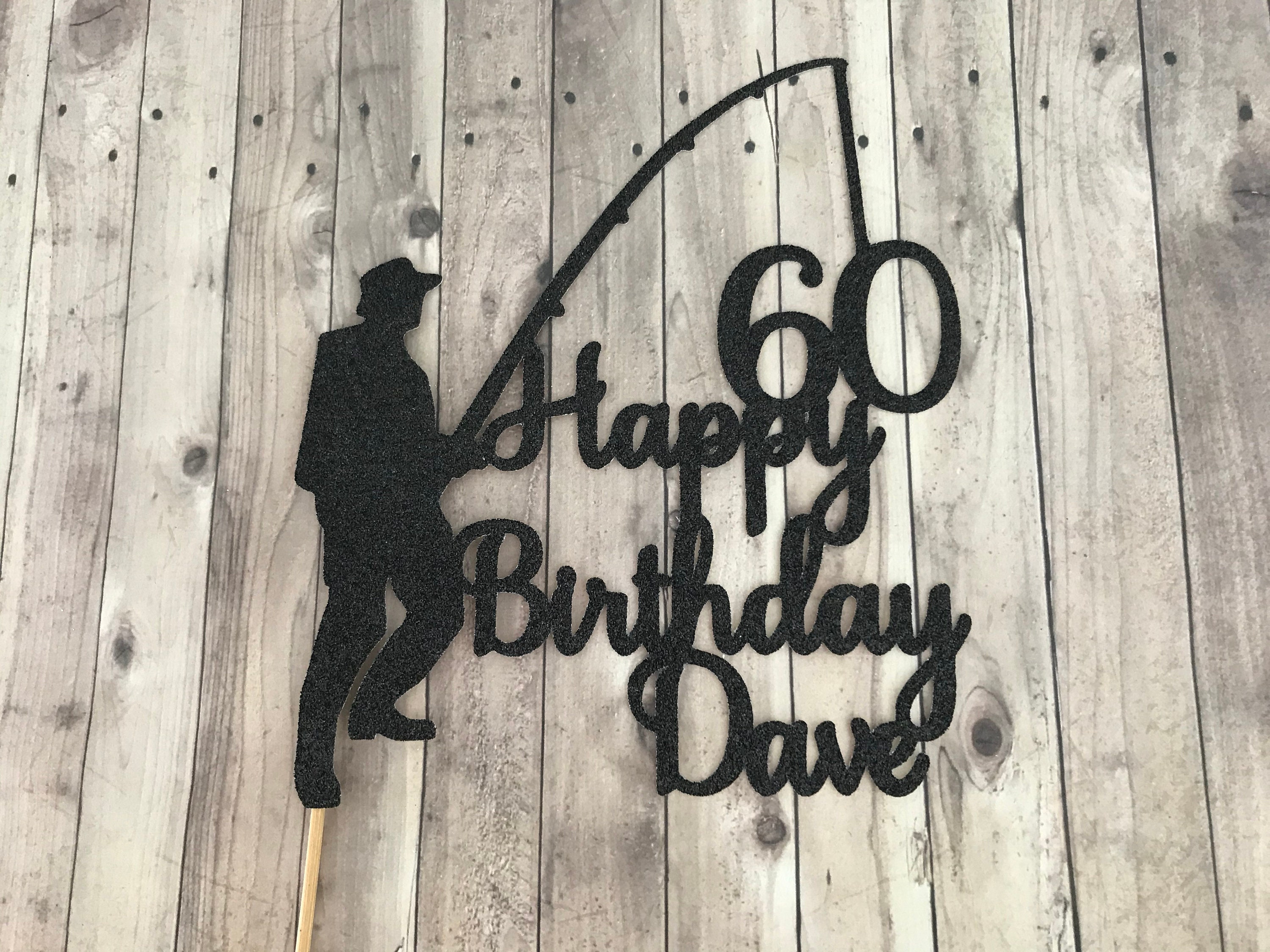 Fishing Cake Topper Fishing Theme Party Fisherman Cake | Etsy Australia