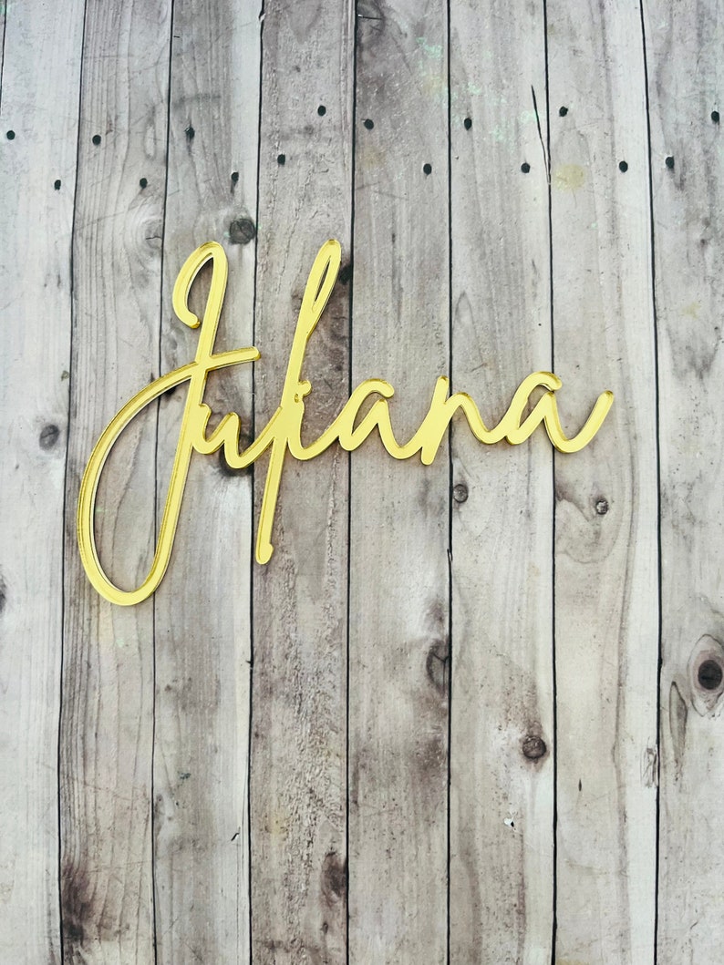 Name Cake Charm, Acrylic Cake Plaque, Custom Cake Plaque, Front of Cake ...