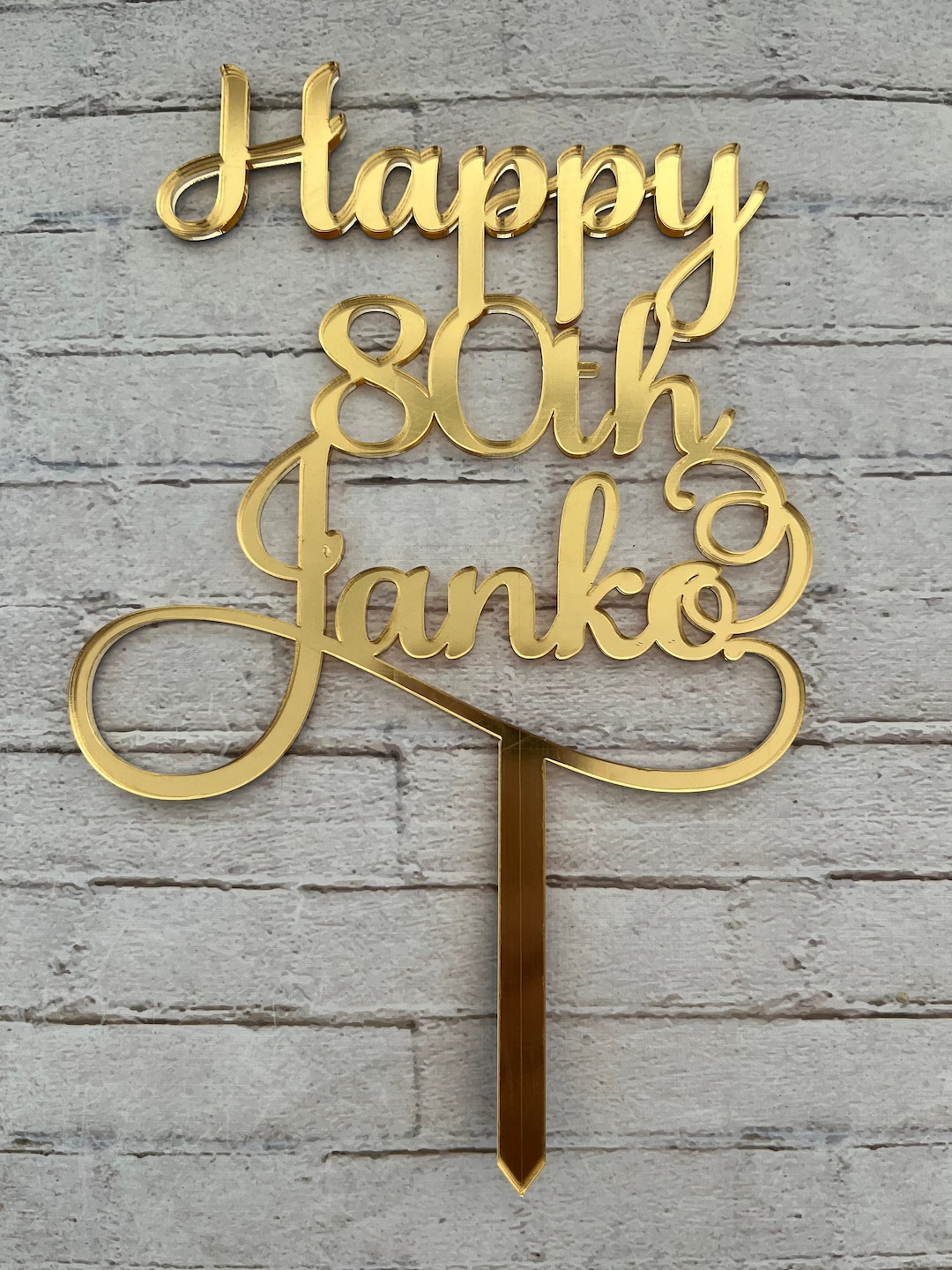 80th Cake Topper, Eighty Cake Topper, 80 Birthday Topper, 80th Birthday ...