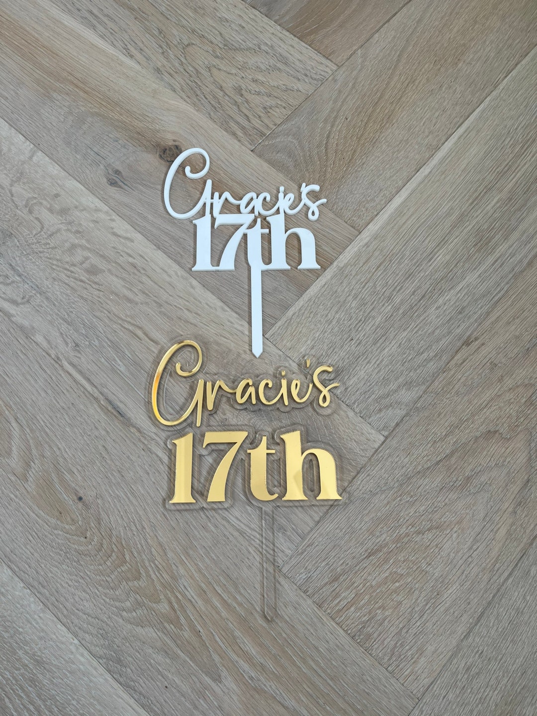 17 Cake Topper Acrylic Seventeen Cake Topper 17th Birthday - Etsy