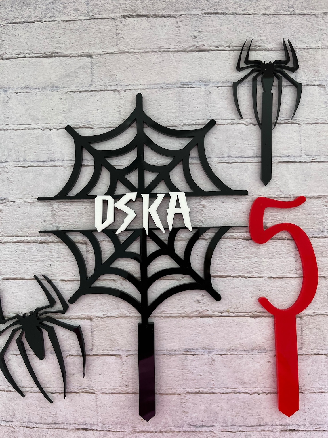 Spider Web Cake Topper, Spider Party Decor, Superhero Cake Topper, Boys ...