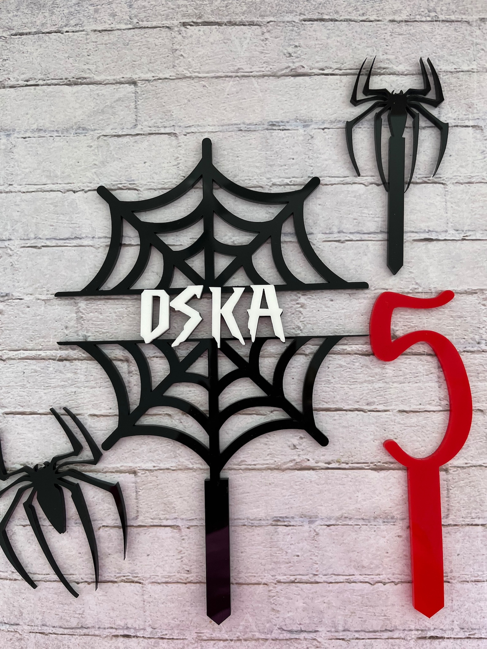 Spider Web Cake Topper, Spider Party Decor, Superhero Cake Topper, Boys ...