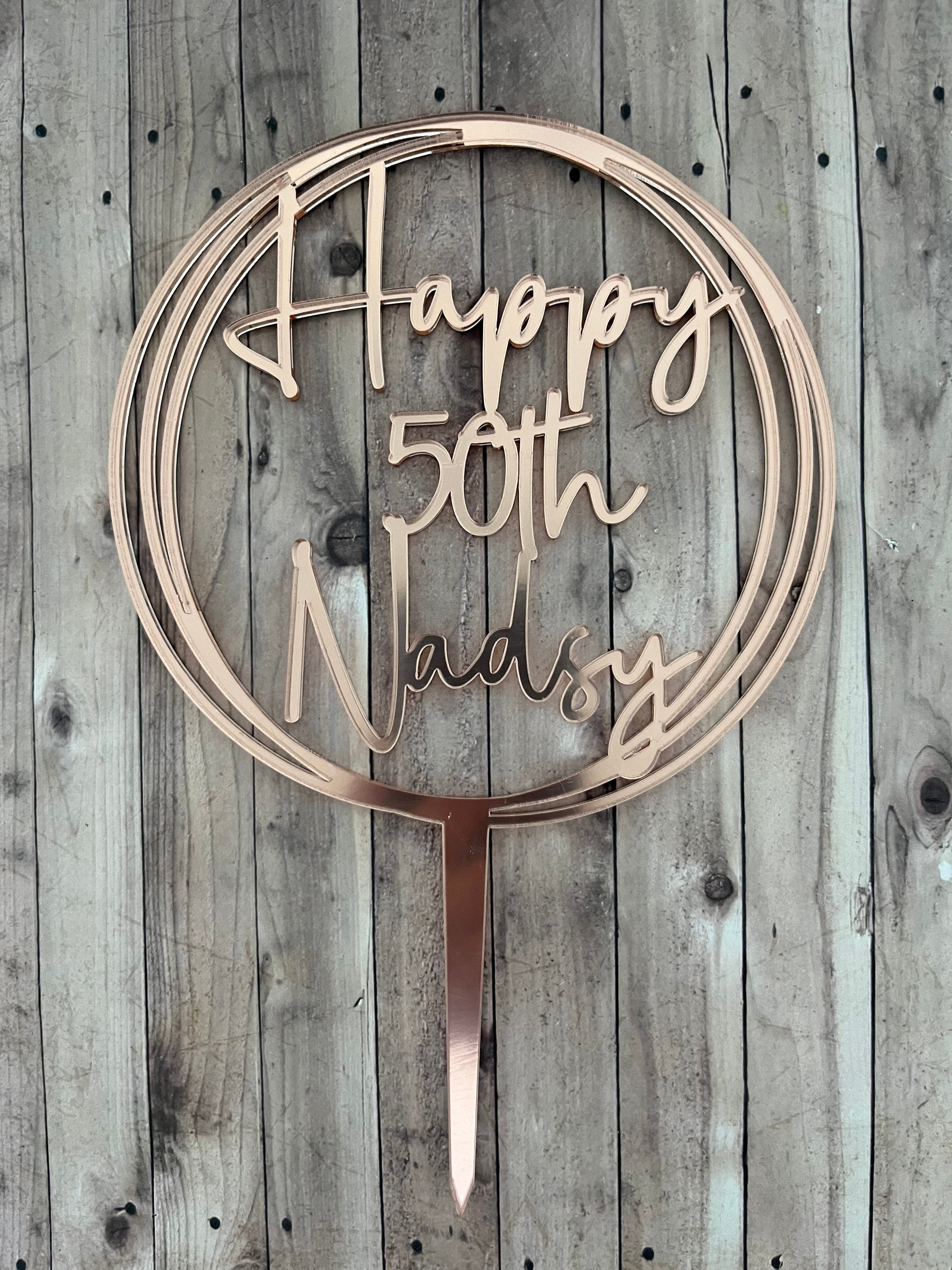 Circle Cake Topper Round Cake Topper Wreath Cake Topper 50 - Etsy Australia