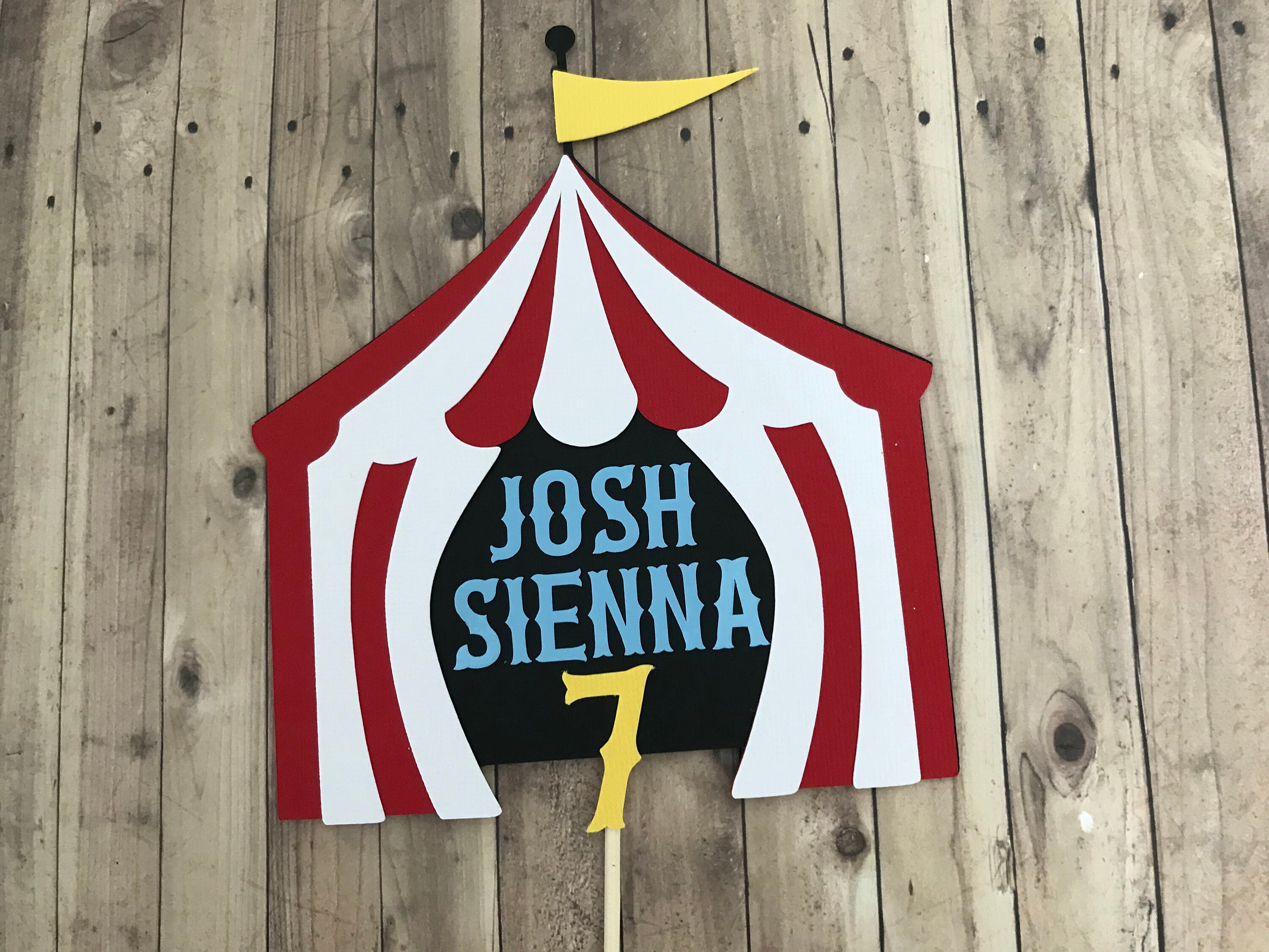 Circus Cake Topper Circus Tent Cake Topper Boys Cake Topper | Etsy ...