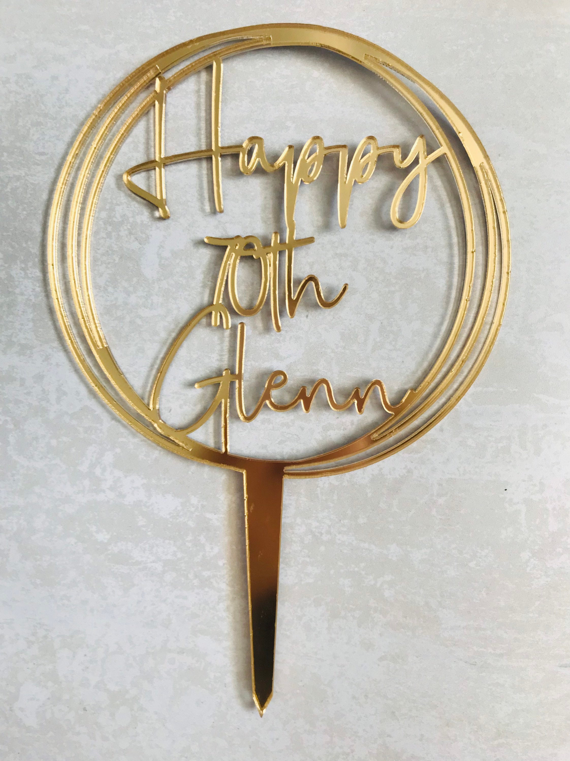 Circle Cake Topper Round Cake Topper Wreath Cake Topper 50 - Etsy Australia