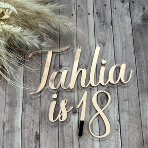 18th Cake Topper, 18th Birthday Cake Topper, Personalised Cake Topper ...