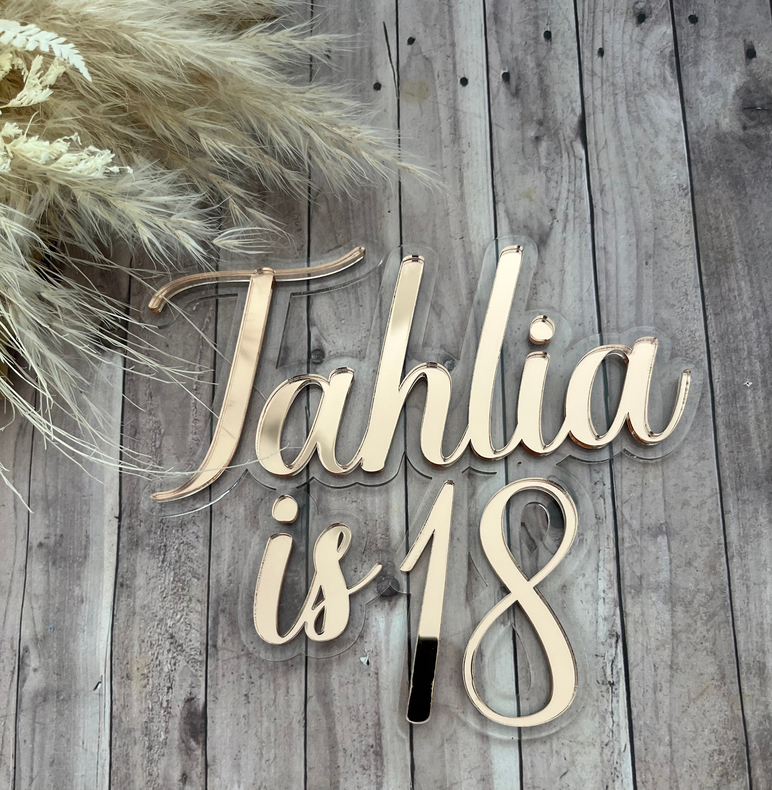 18th Cake Topper, 18th Birthday Cake Topper, Personalised Cake Topper ...