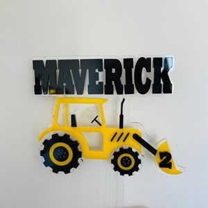 Digger Cake Topper, Construction Party Decor, Boys Cake Topper ...