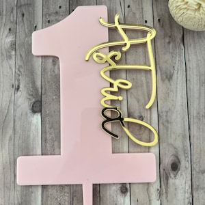 One Cake Topper Girl, 1 Cake Topper Girl, First Birthday Cake Decor ...