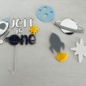 Space Cake Topper, Rocket Cake, Space Theme Cake Topper, Boys 1st ...