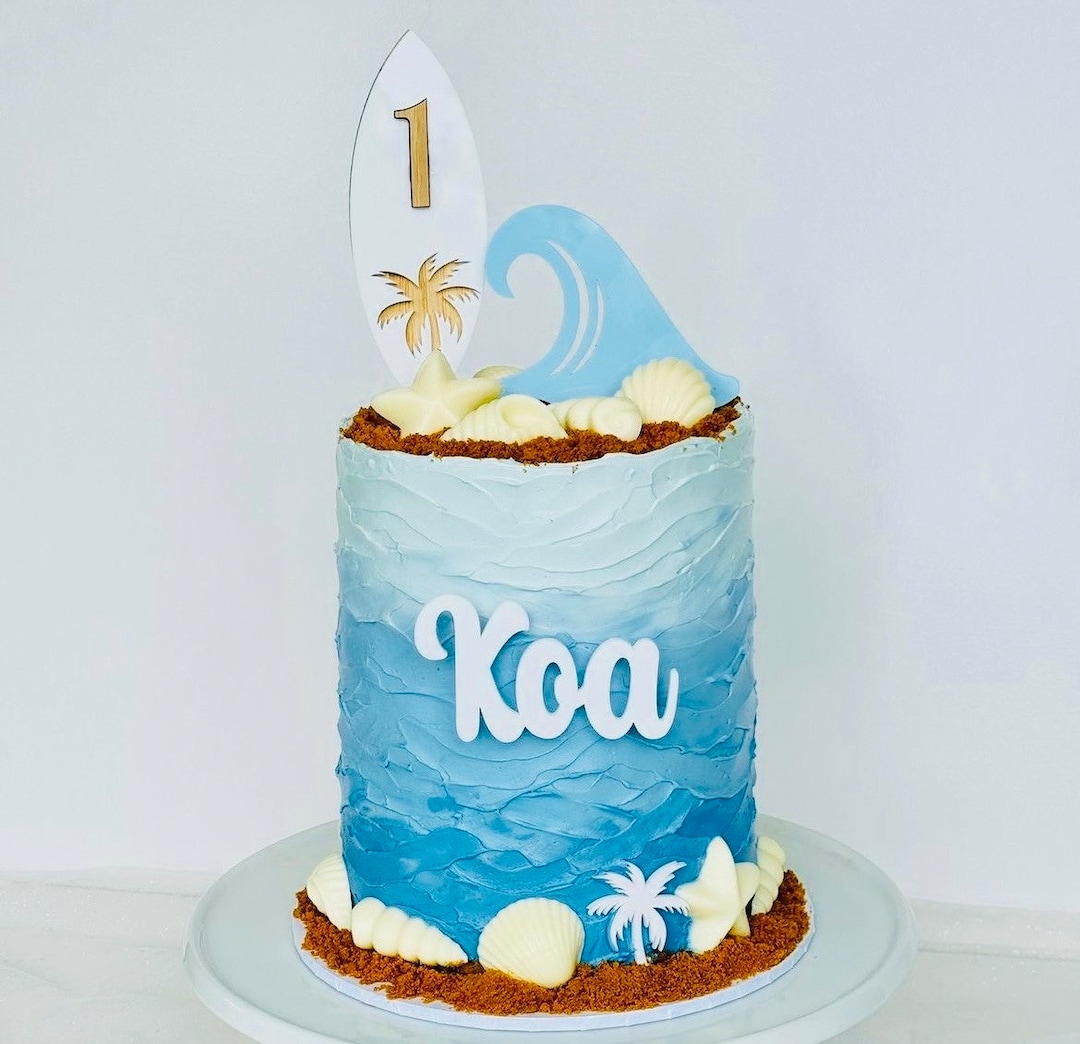 Surfboard Cake Topper, Surf Theme Party, Surfer Cake Topper, Teenage ...