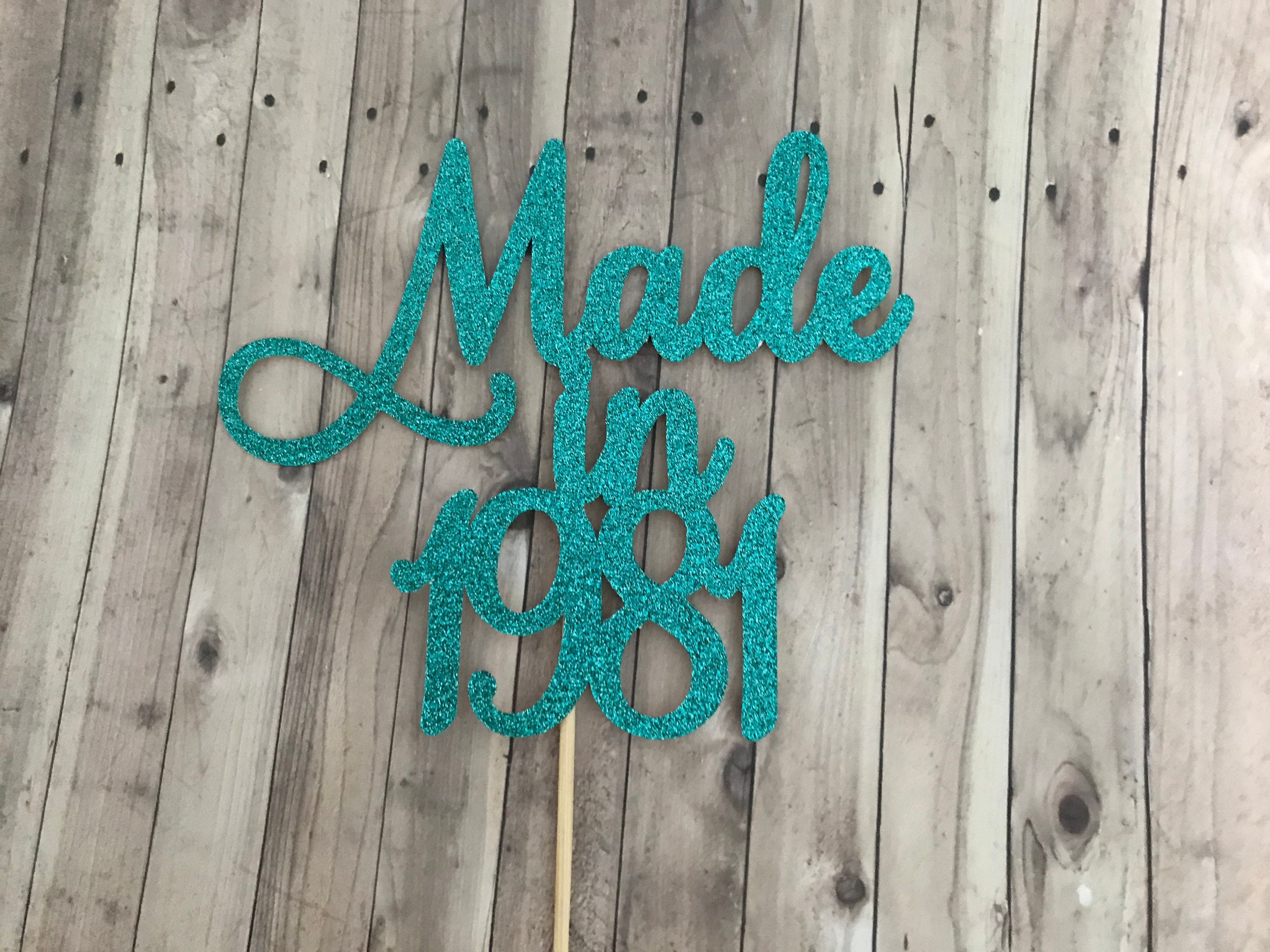 40th Cake Topper 40th Birthday Cake Topper Made in 1982 40 | Etsy Australia