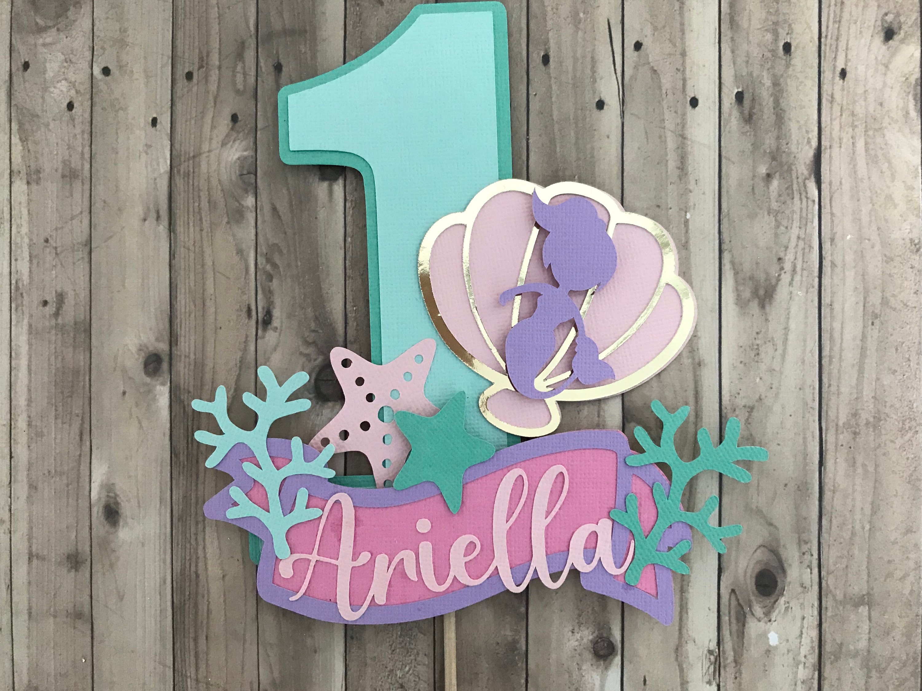 Mermaid Sea Shell Cake Topper - Etsy