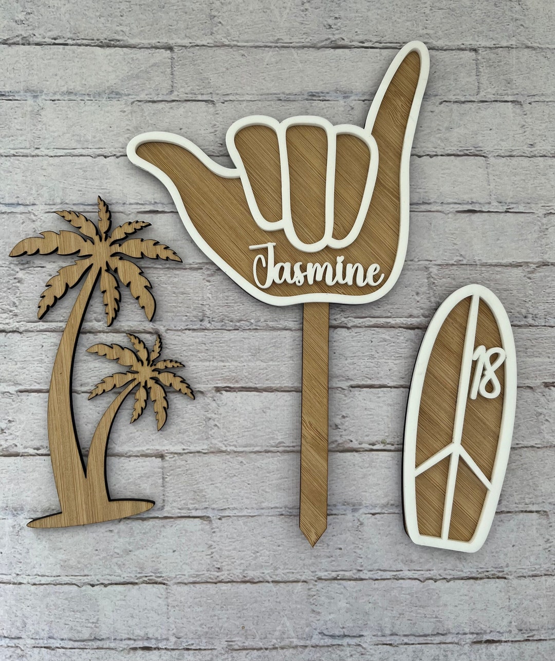Shaka Cake Topper, Surf Theme Party, Surfer Cake Topper, Teenage Cake ...