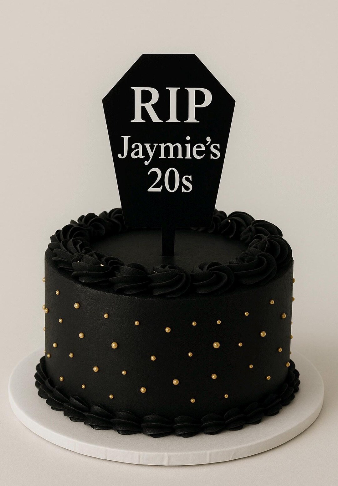 RIP Twenties Cake Topper: Acrylic Tombstone, Milestone Birthday - Etsy