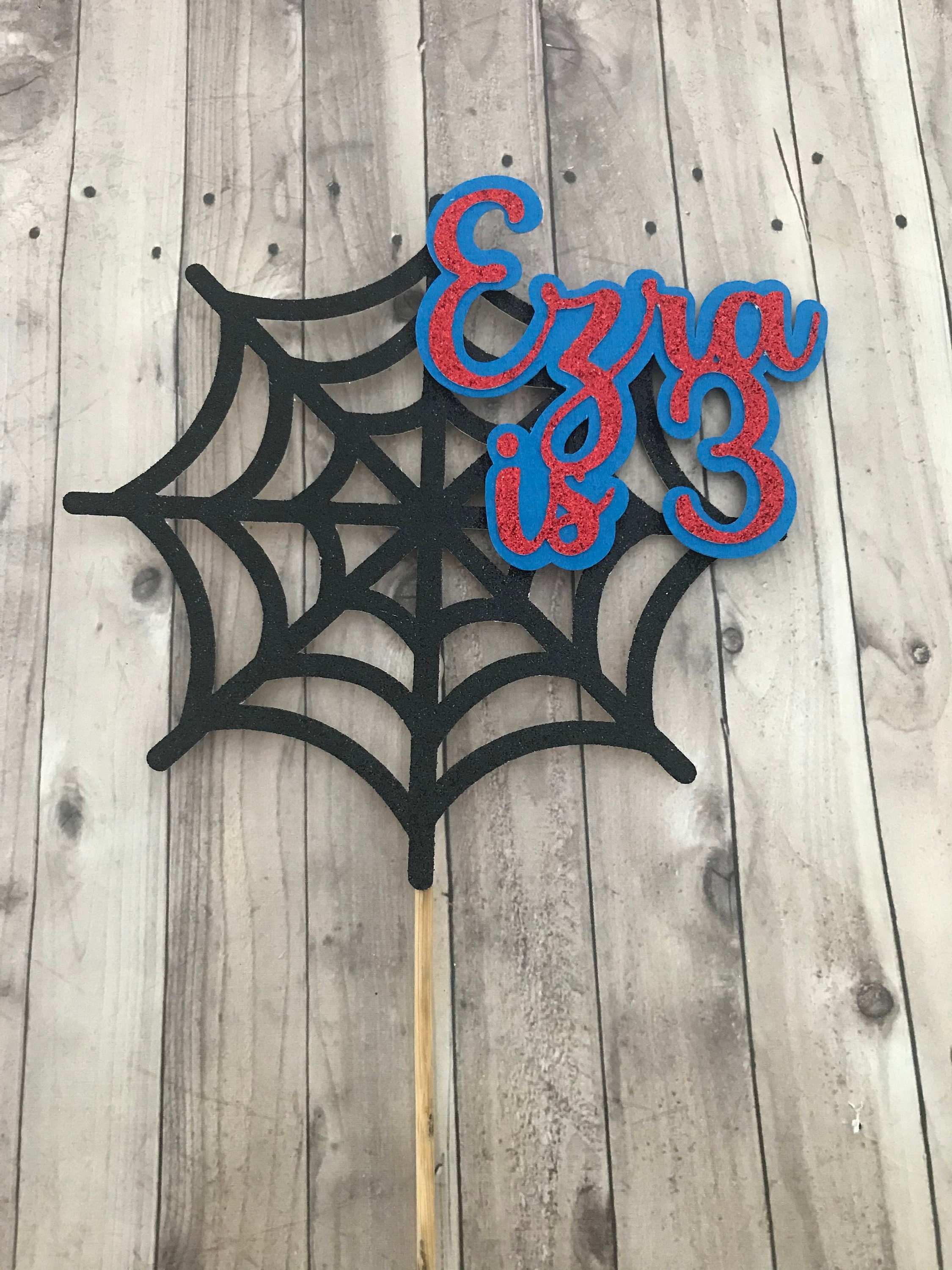 Food & Fermenting Spider Web with Name and Age Cake Topper Decorating ...