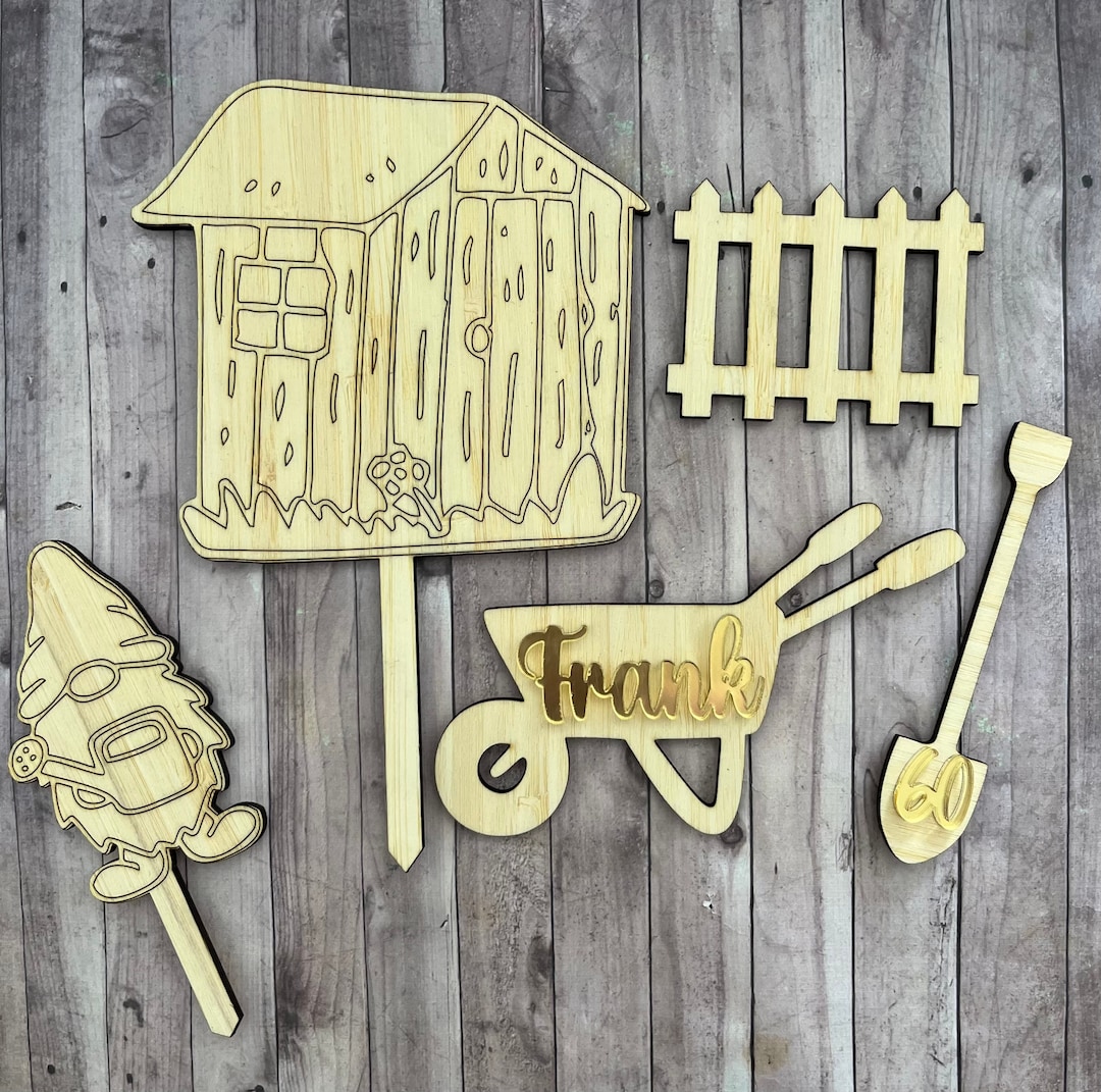 Gardening Cake Topper, Gardener Theme Party, Gardener Cake Topper, Mens ...