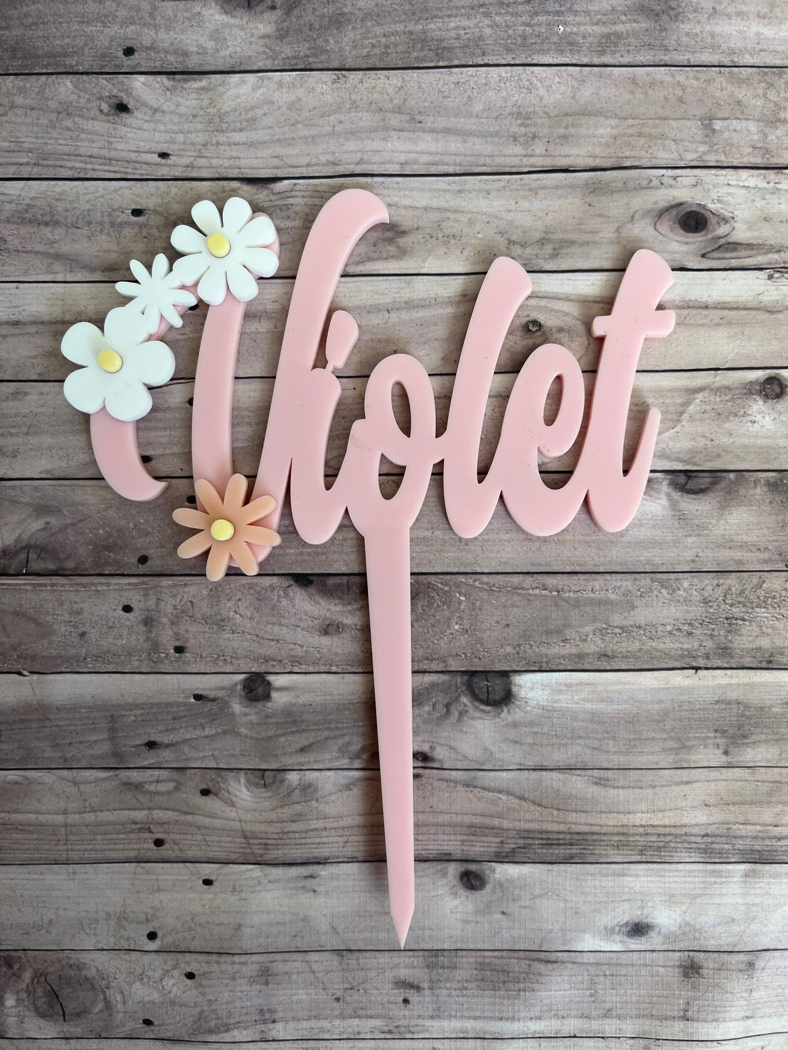 Retro Cake Topper Boho Acrylic Cake Topper 70s Theme Cake - Etsy