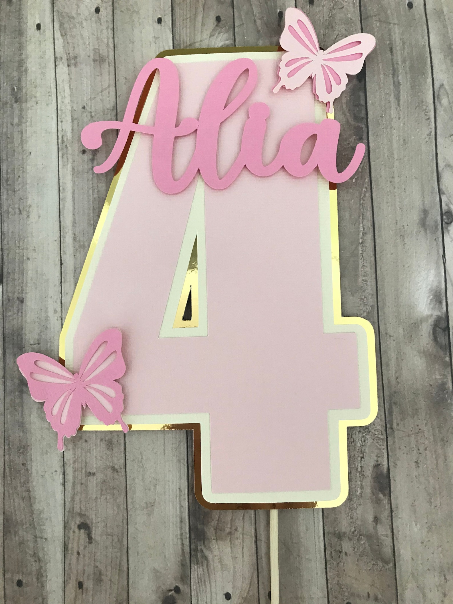 Butterfly Cake Topper Butterfly Theme Party Butterfly 1st | Etsy Australia