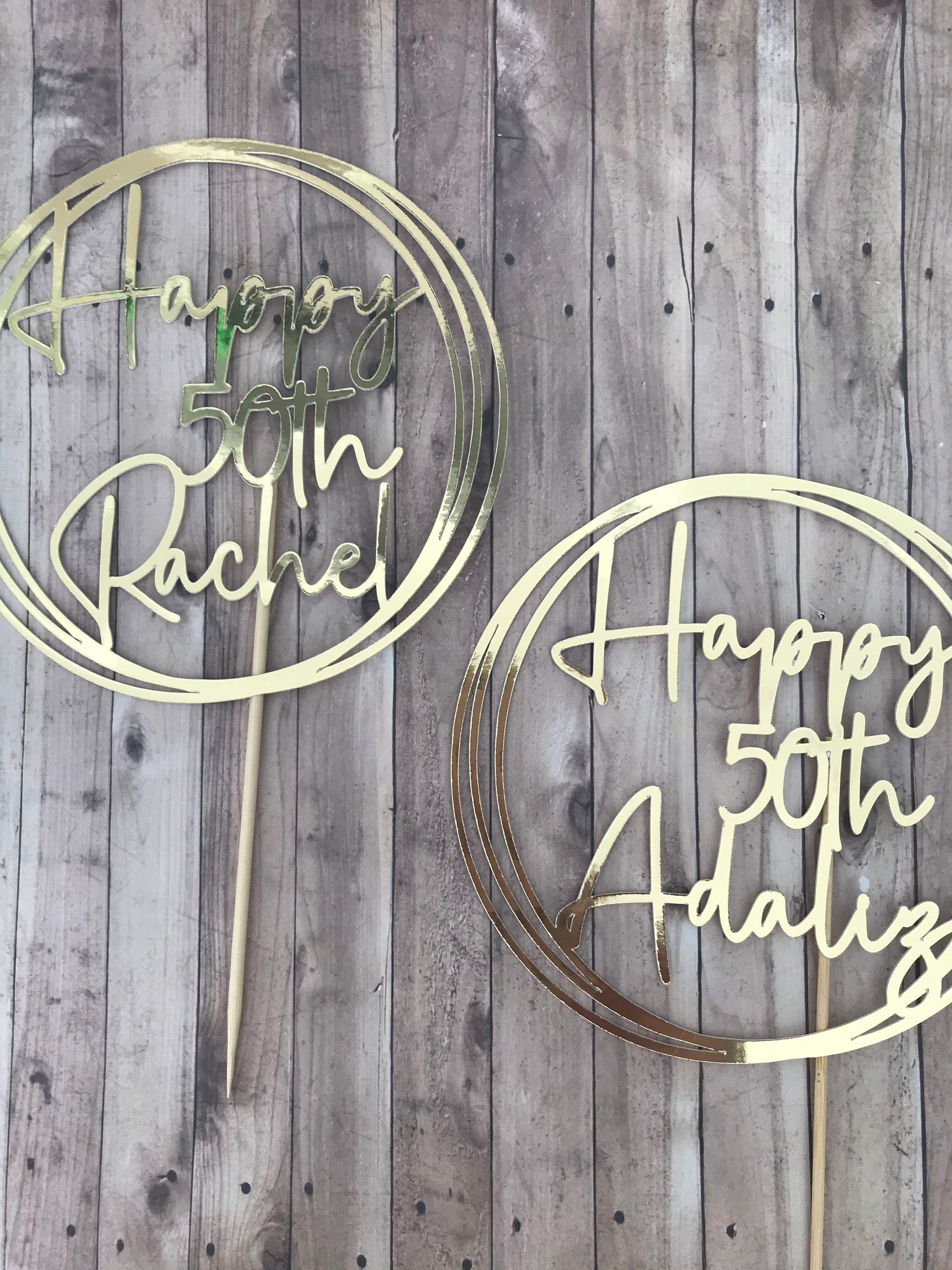 Circle Cake Topper Round Cake Topper Wreath Cake Topper 50 - Etsy Australia