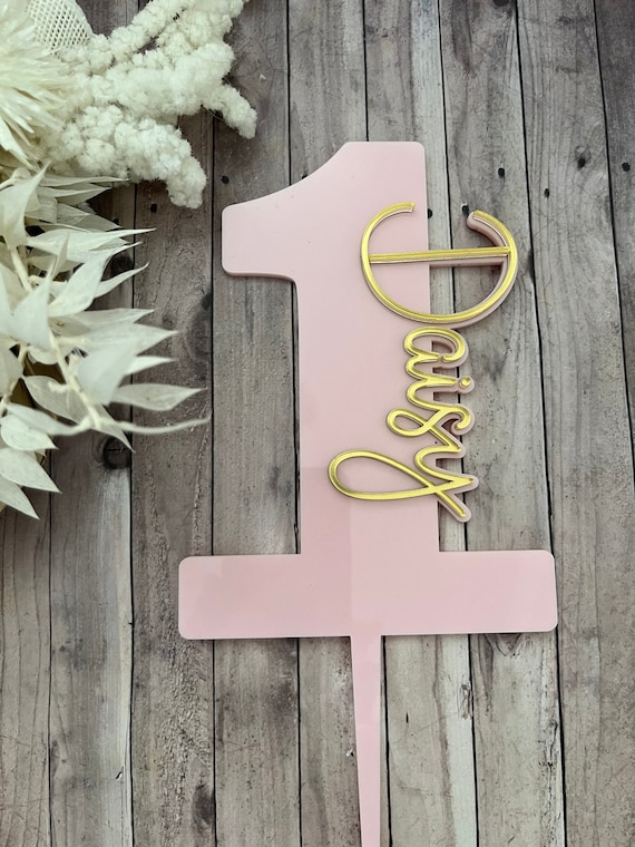 One Cake Topper Girl 1 Cake Topper Girl First Birthday Cake - Etsy