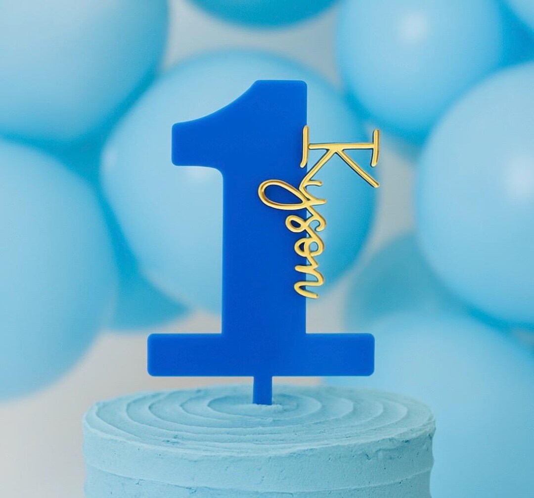 One Cake Topper Boy, 1st Cake Topper Boy, First Birthday Cake, 1st ...